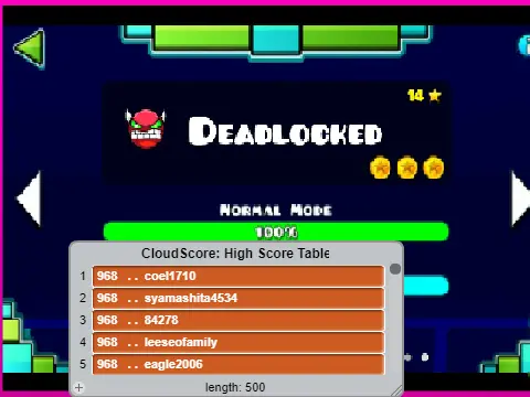 Geometry Dash Deadlocked & Bloodbath - Play Hard & Extreme Demon