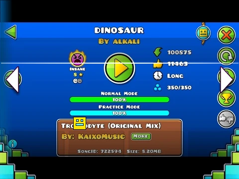 Geometry Dash Dinosaur v1.7 Star Wars Day Update | May the 4th Edition
