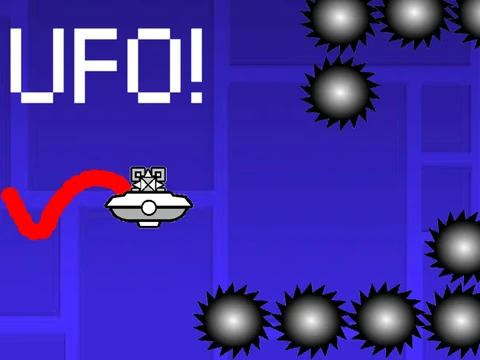 UFO Geometry Dash v2.2 - Play the UFO Game Mode Online